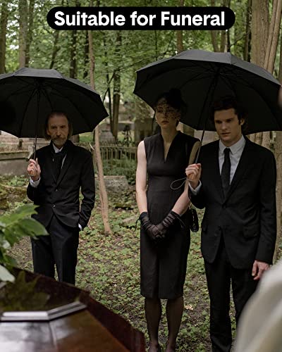 Kacctyen 4 Pieces Travel Umbrellas Compact Windproof Rain Umbrella Automatic Folding Umbrella Small Portable Umbrella for Men Women, Black