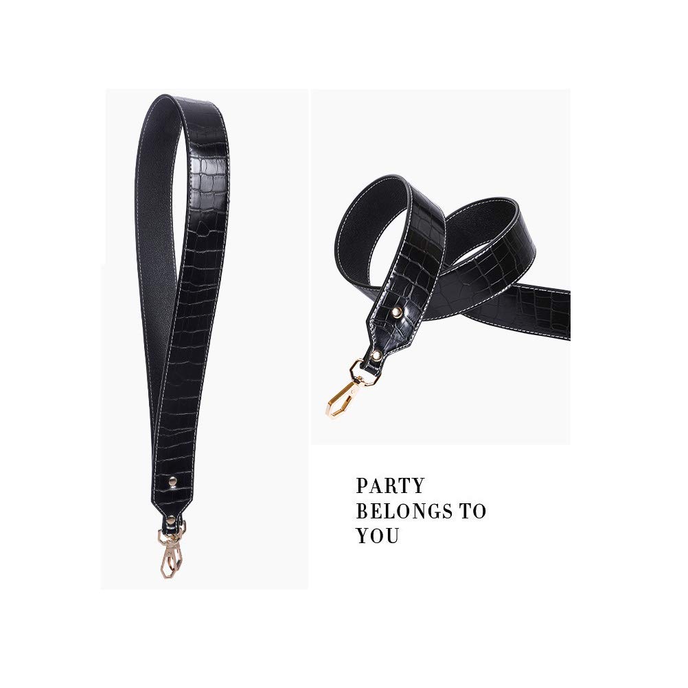 Umily Women Crocodile Cross-Body Strap Replacement Rivet Wide 4.5cm Purse Strap Handbags Shoulder Bags Strap 100cm