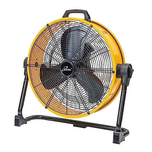 iLiving 20 Inches 5703 CFM Heavy Duty High Velocity Barrel Floor Drum Fan With DC Brushless Motor,Stepless Speed Adjustment for Workshop, Garage, Commercial or Industrial Environment, UL Safety Listed