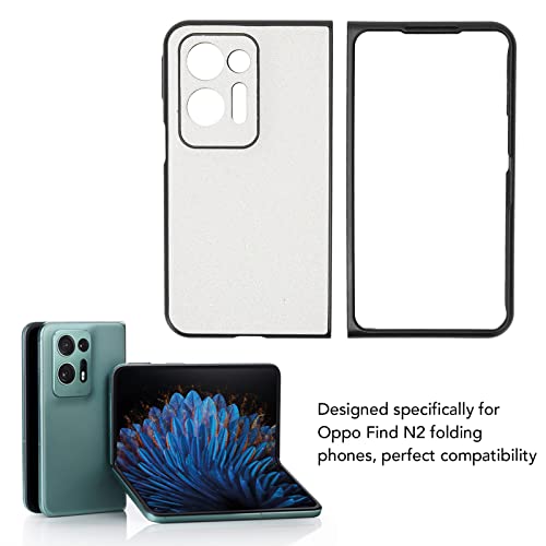 for Oppo Find N2 Shiny Phone Case, Ultra Thin and Slim Shockproof Protection Case, Anti Drop Foldable Phone Protective Cover for Oppo Find N2 (White)