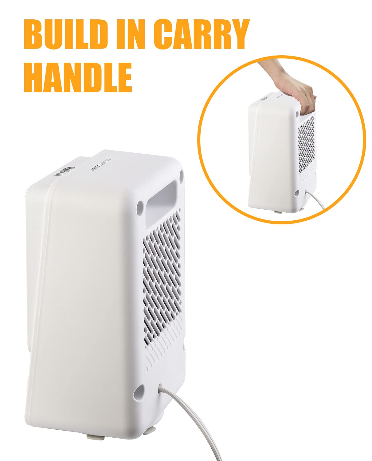 Small Space Heater White Electric Ceramic Heater 1500W, Mini Indoor Portable Heater with Tip-Over and Overheat Protection for Bedroom, Office and Desk