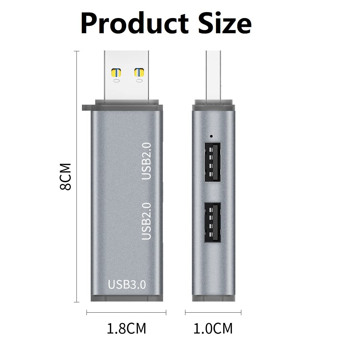 Cotchear USB 3.0 Hub Splitter, 3-Port Data USB Extender Multi Port USB Adapter, 1 USB 3.0 Port / 2 USB 2.0 Port | Mini USB Hub for PC, Laptop, TV,MacBook,Mac Pro, Flash Drive