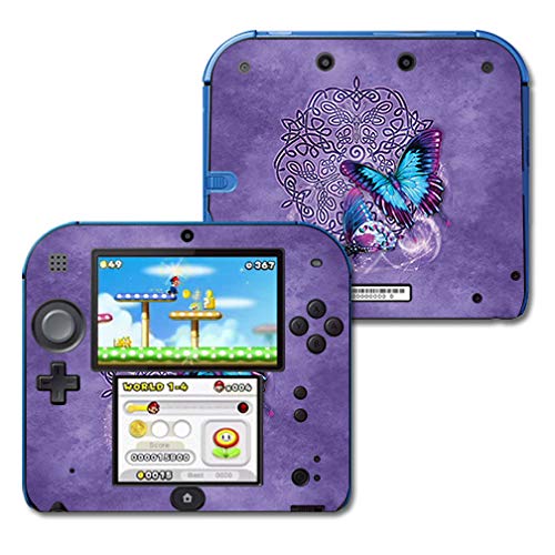 MightySkins Skin Compatible with Nintendo 2DS - Celtic Butterflies | Protective, Durable, and Unique Vinyl Decal wrap Cover | Easy to Apply, Remove, and Change Styles | Made in The USA