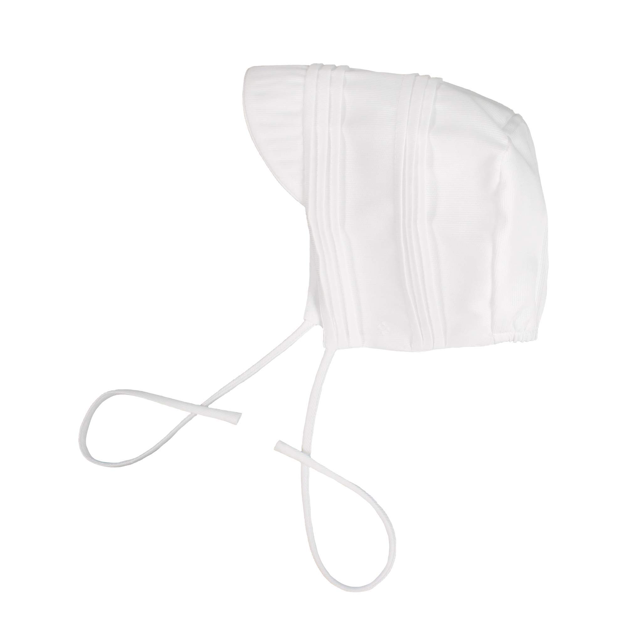 Petit Ami Baby Boys' Pique Christening Longall with Hat, 9 Months, White