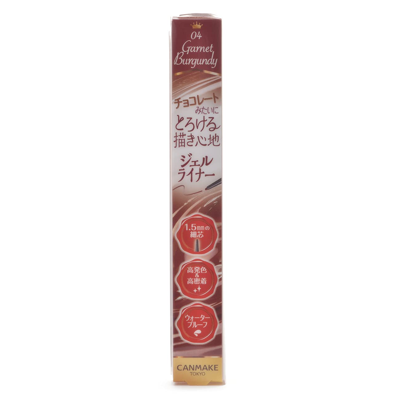 CANMAKE Creamy Touch Liner 1.5mm Slim Eyeliner (0.09 g) (04 Garnet Burgundy)