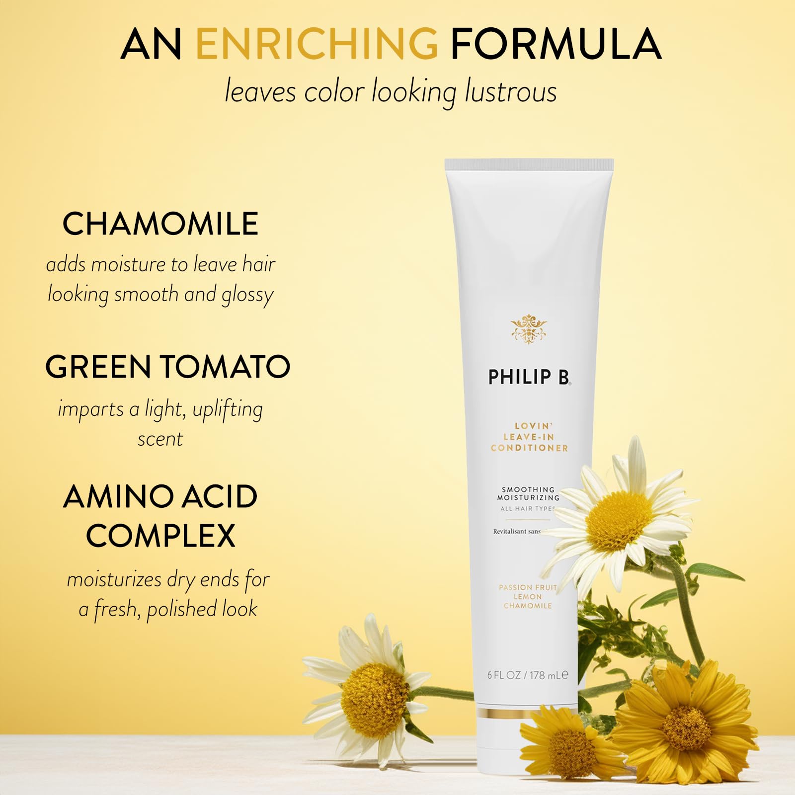 PHILIP B Lovin' Leave-In Conditioner 6 oz. (178 ml) | Light Moisturizing Styling Crème, Tame Frizz and Flyaways