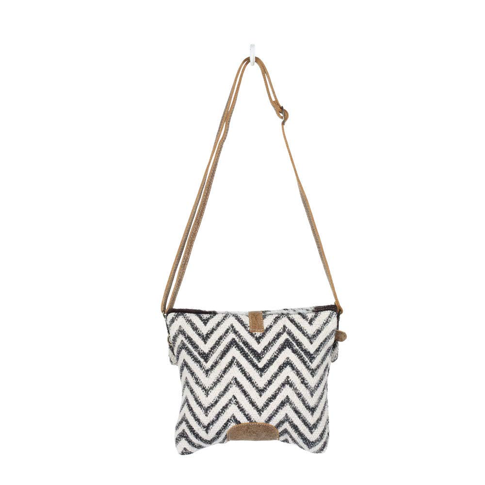 Myra Bag Devious Upcycled Canvas & Cowhide Crossbody Bag S-1339