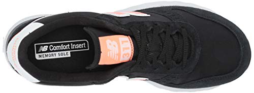 New Balance Women's 311 V2 Sneaker, Black/Paradise Pink, 7.5