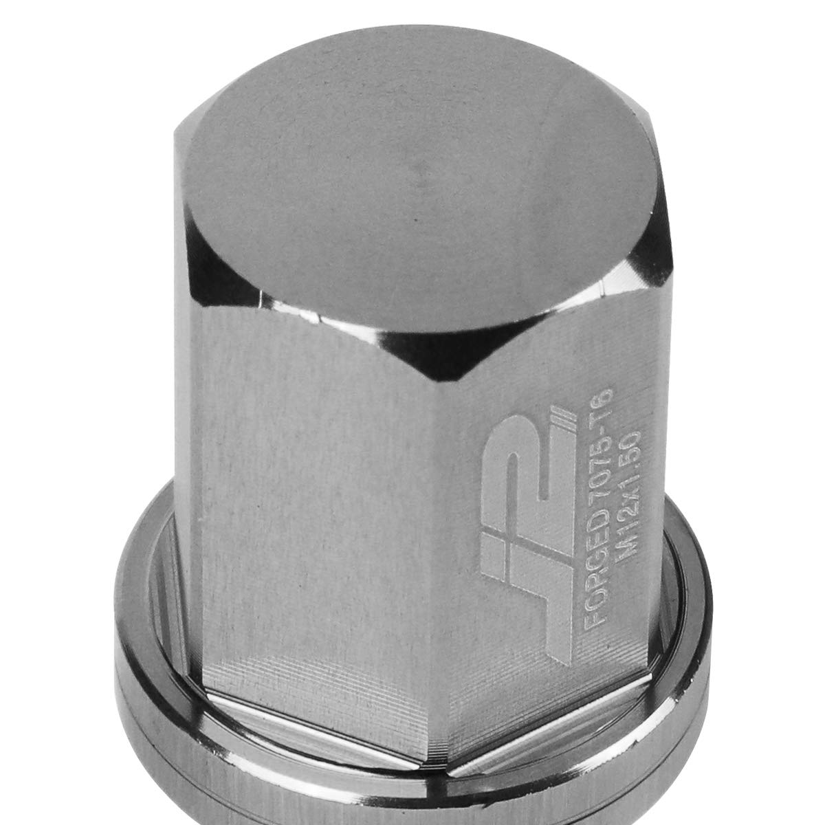 J2 Engineering 7075 Aluminum Silver M12 x 1.5 20Pcs L: 35mm Close End Lug Nut w/Socket Adapter