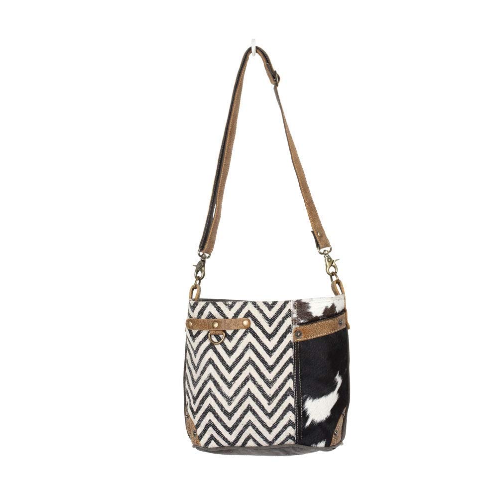 Myra Bag Galeecha Shoulder Bag Chevron Cow
