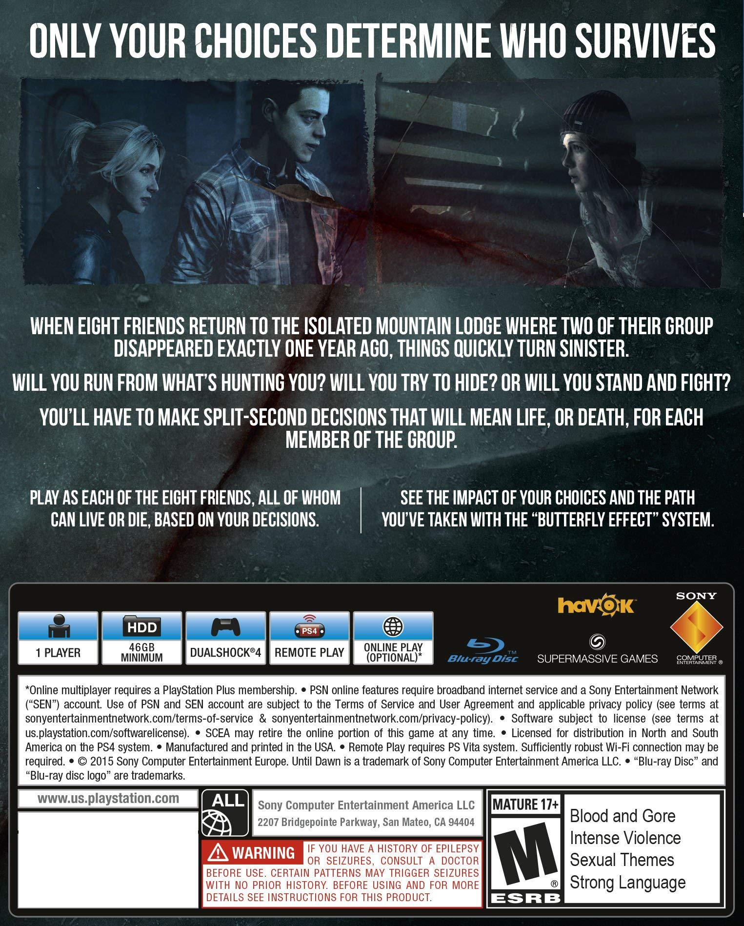 Until Dawn - PlayStation 4 (Renewed)