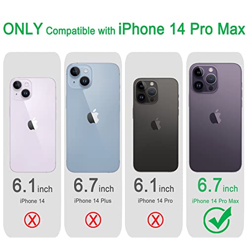 JJGoo Compatible with iPhone 14 Pro Max Case, Bling Sparkle Soft TPU Anti-Scratch Shockproof Protective Phone Bumper, Women Girls Cute Slim Phone Case, Clear Glitter