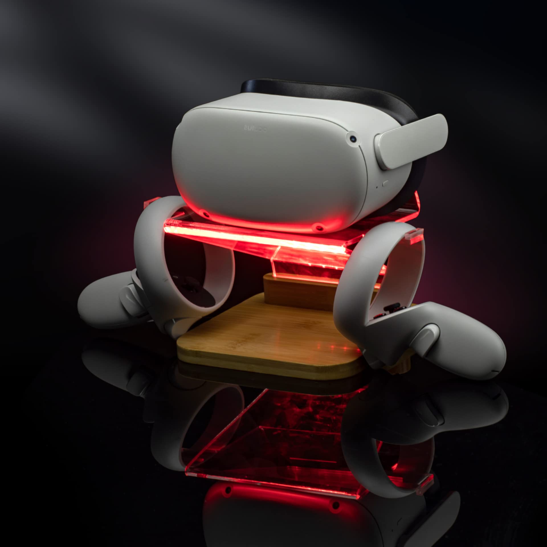 Colorful RGB Light Display Station Acrylic VR Glasses Base Desktop Display Stand for Oculus Quest 2