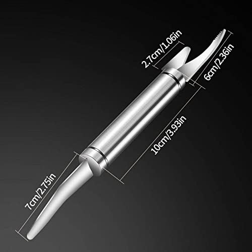 Kids Quilt Rack 5 In 1 Multifunctional Line Fish Maw 304 Stainless Steel Peeler Fish Scale Remover Kitchen Fish Duck Intestine Cleaner 2pcs Stainless Steel Utensil Holder for (Silver, One Size)