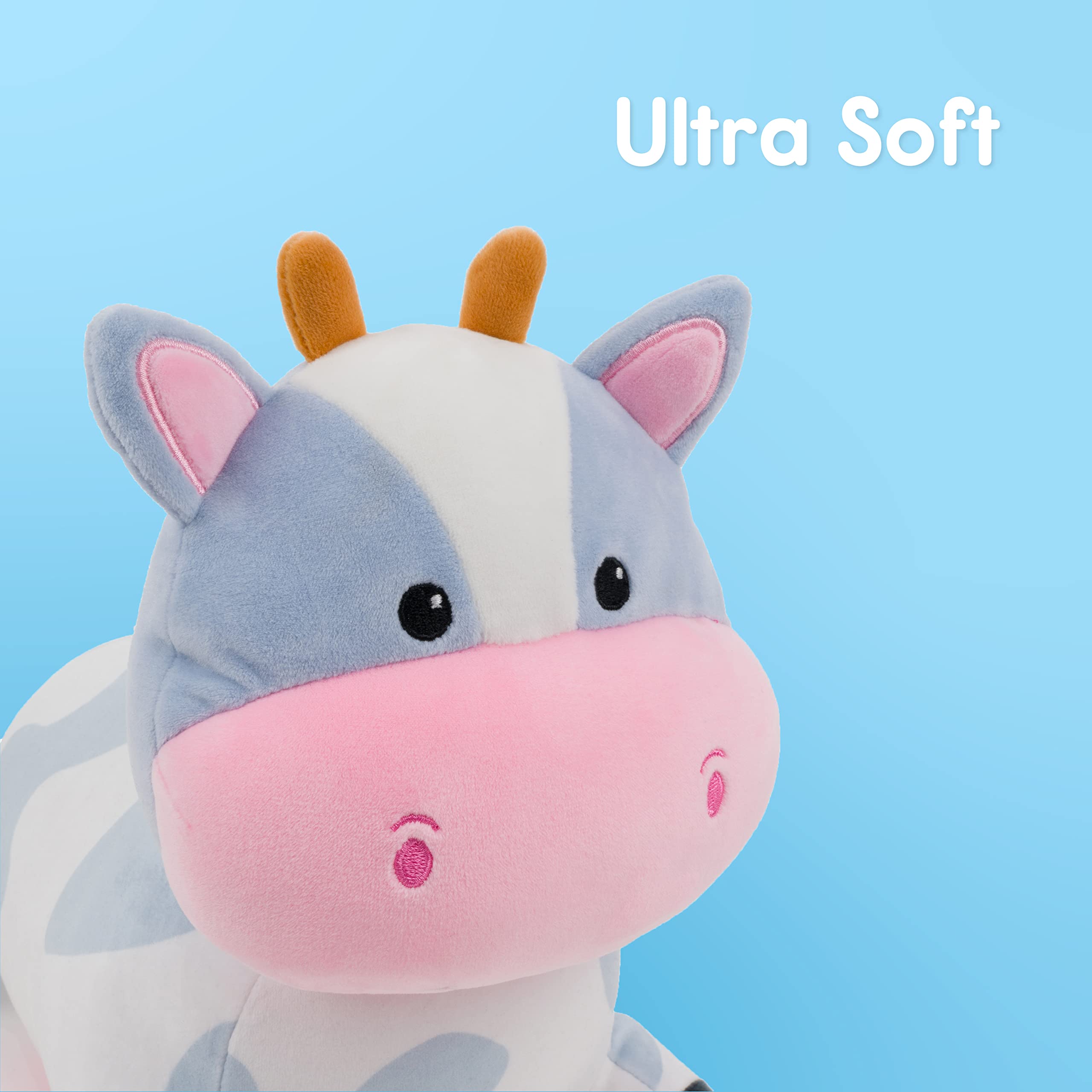 Snuggie Buggies Cow Stuffed Animals Ultra Soft Cute Cow Plush Cute Soft Stuffed Cow Plushie for Kids