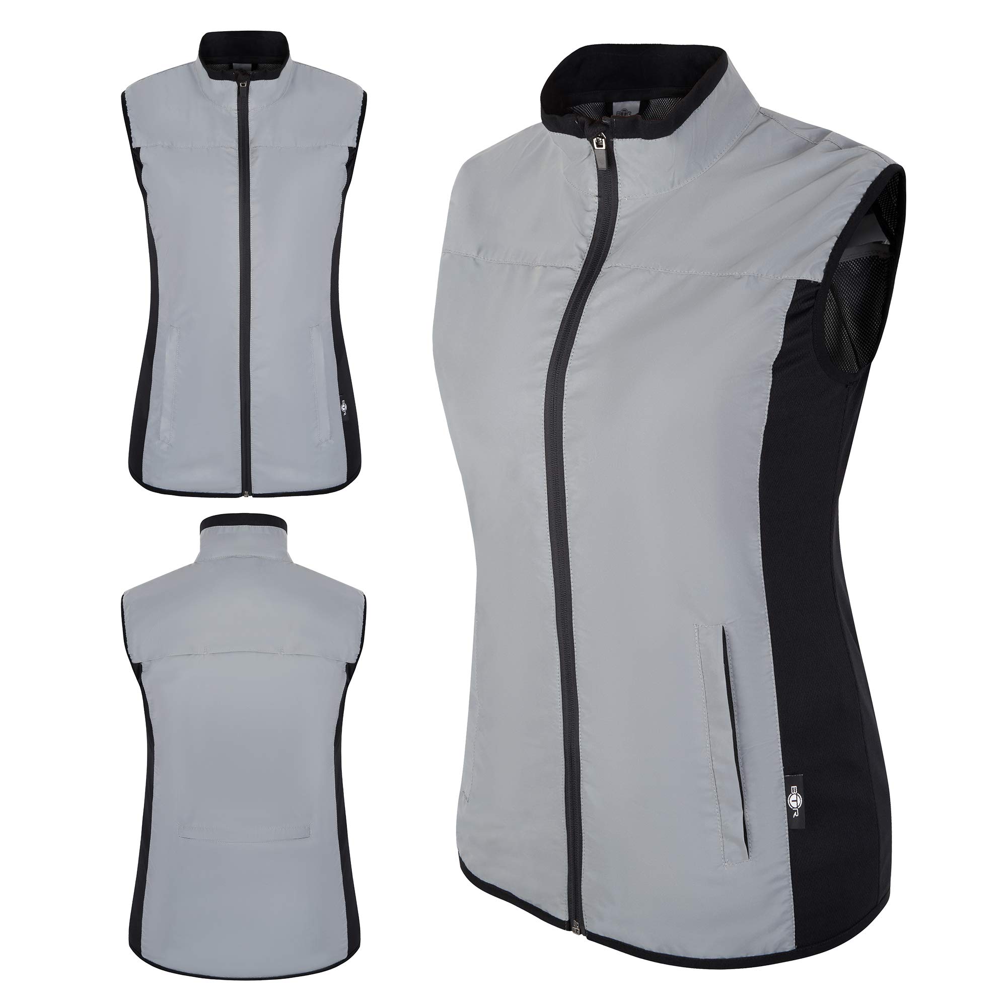 BTR High Visibility Reflective Silver Ladies Cycling and Running Gilet & Vest. Size 8
