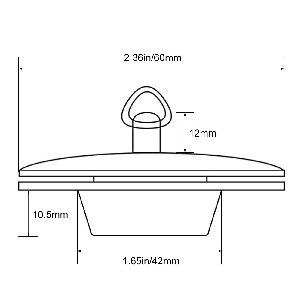Fdit Tub Stopper, Drain Stopper Bathroom Sink Bathtub Accessories Hair Catcher Trap Strainer, Drain Cover Stopper for Kitchen Sink Bathroom Bathtub, Solid Metal Waste Plug with Chain