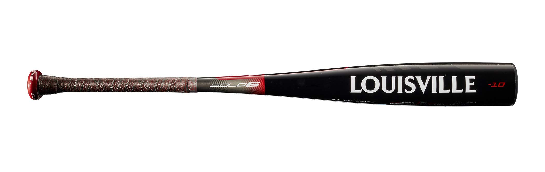 Louisville Slugger unisex-adult 2020 Solo (-10) 2 3/4" Senior League Baseball Bat, 30"/20 oz, Black