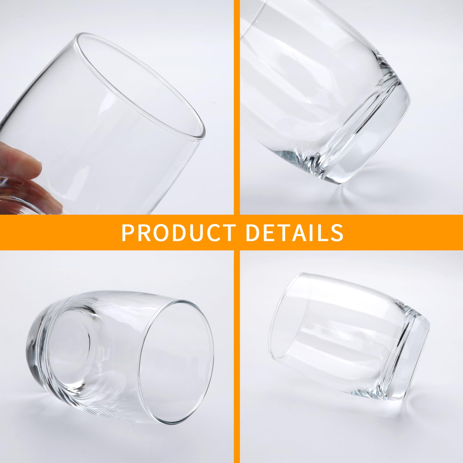 Cadamada Stemless Wine Glasses,13oz Wine Glasses for Red or White Wine, Juice, Milkshakes, Ice cream, High-end Banquet, Party, Bar, Wedding, Gift (22 pcs)