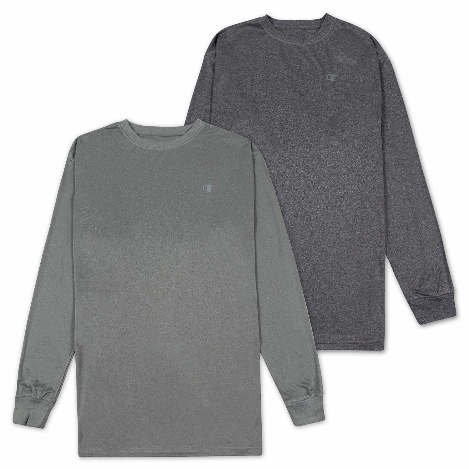 Champion Big and Tall Long Sleeve Dry Fit Shirts – 2 Pack Moisture Wicking Shirt