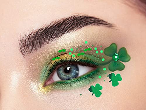 Estivaux 1000 Pieces St. Patrick's Day Confetti for Table Decorations, Irish Shamrock Confetti Decorations Glitter Green Stars Confetti Leprechaun Hat Table Confetti for Saint Patrick's Day Party Decor Favors