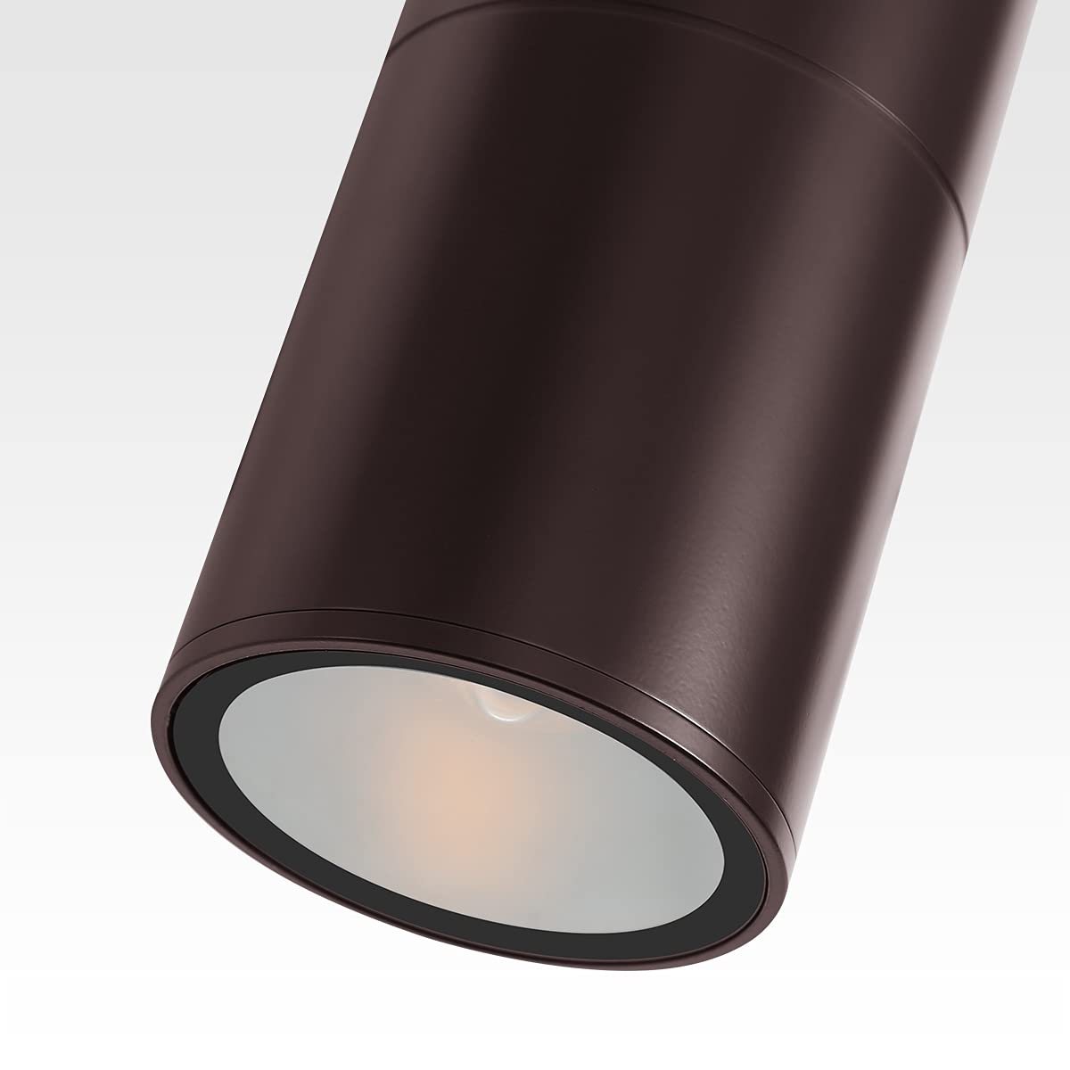 mirrea Modern Outdoor Porch Light Patio Light in 2 Lights with Aluminum Cylinder and Tempered Glass Cover Waterproof Wall Sconce 2 Pack (Oil Rubbed Bronze)