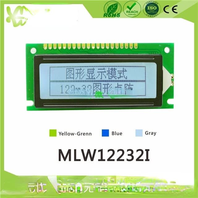 EVIKI Tool parts for Machine 12232 Graphics Dot for Matrix Module 122X32 Dot for Matrix Graphics Module 12232lcd LCD Screen MLW12232I - ( Color: Black On Off-white/ Spec: 3.3v )