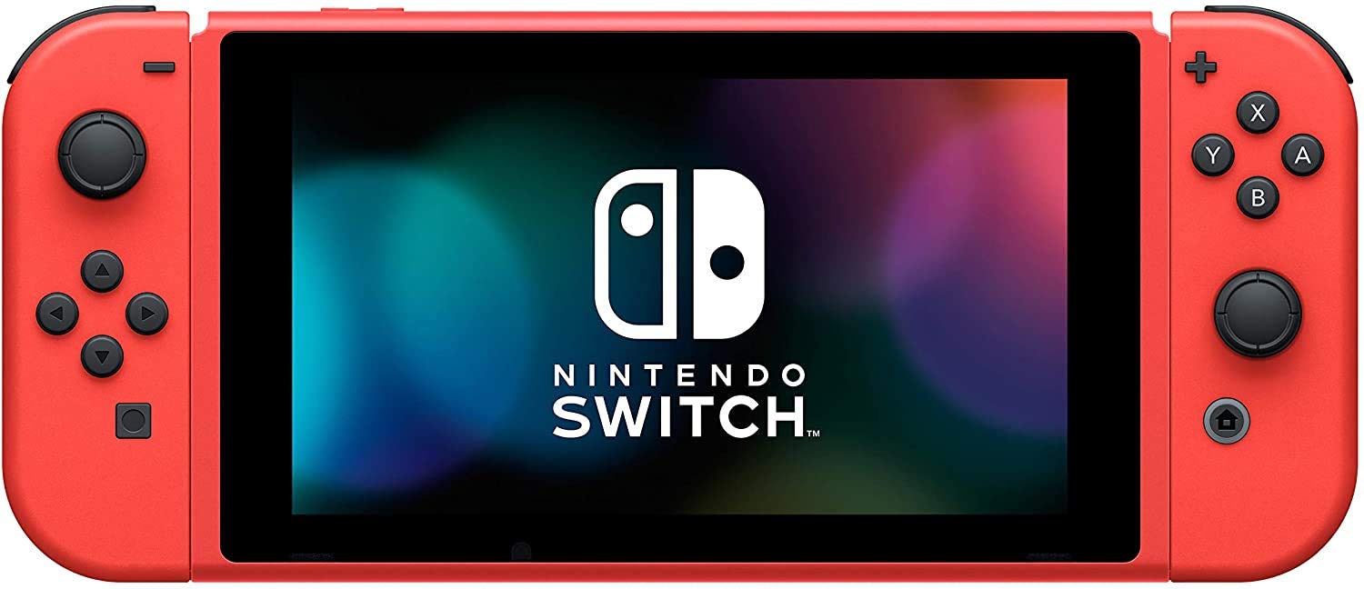 Newest Nintendo Switch Mario Red & Blue Edition 32GB Console Red Joy-Con, WiFi, Bluetooth, HDMI, Extra External 64GB Storage and Ultimate 18-in-1 Case