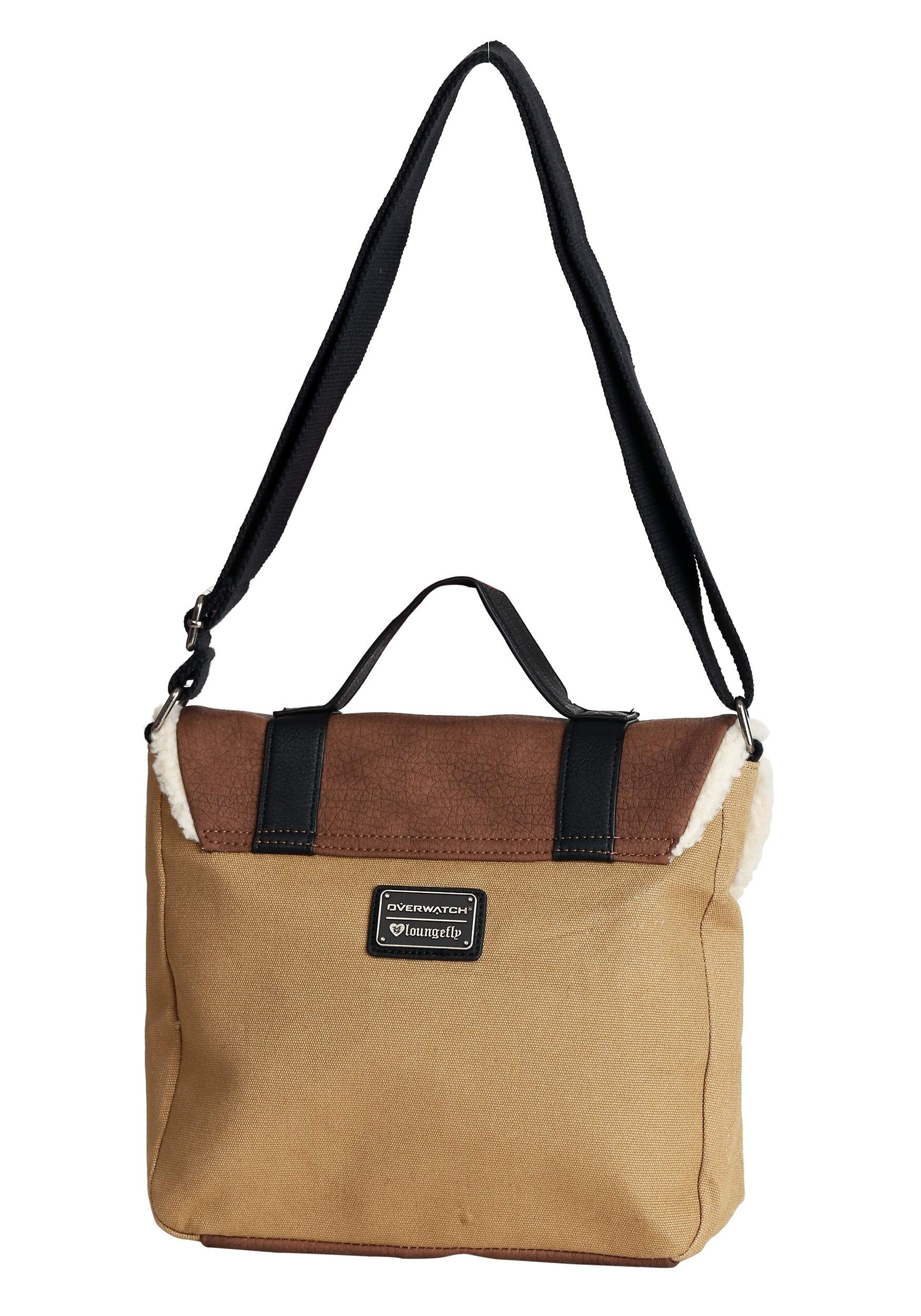 Loungefly Overwatch Tracer Distressed Faux Leather Crossbod Standard