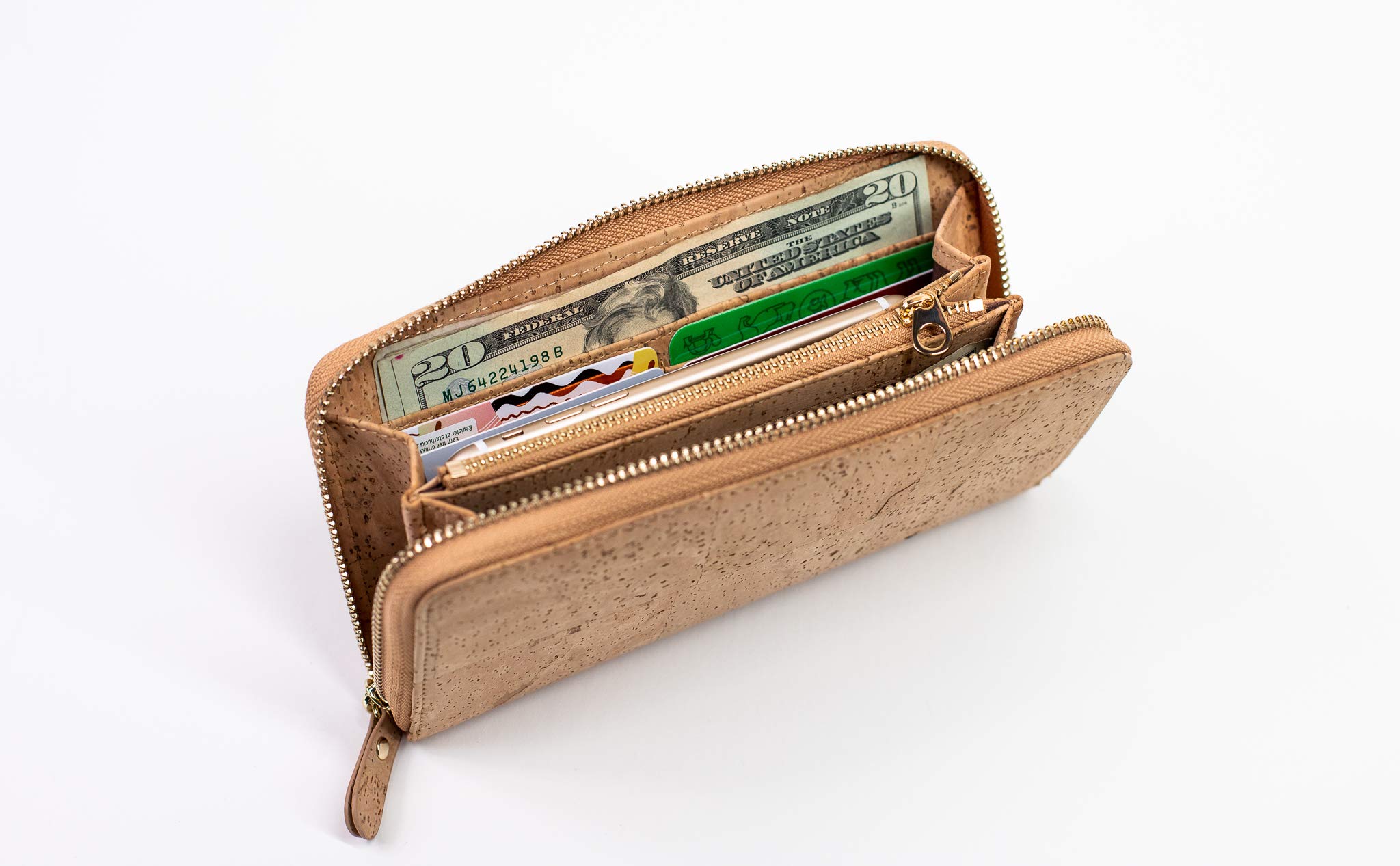 Modern Hobo Women's Cork Wallet/Cork Clutch/With RFID Protection/Vegan Wallet/Sustainably-Crafted Cork Wallet, Medium