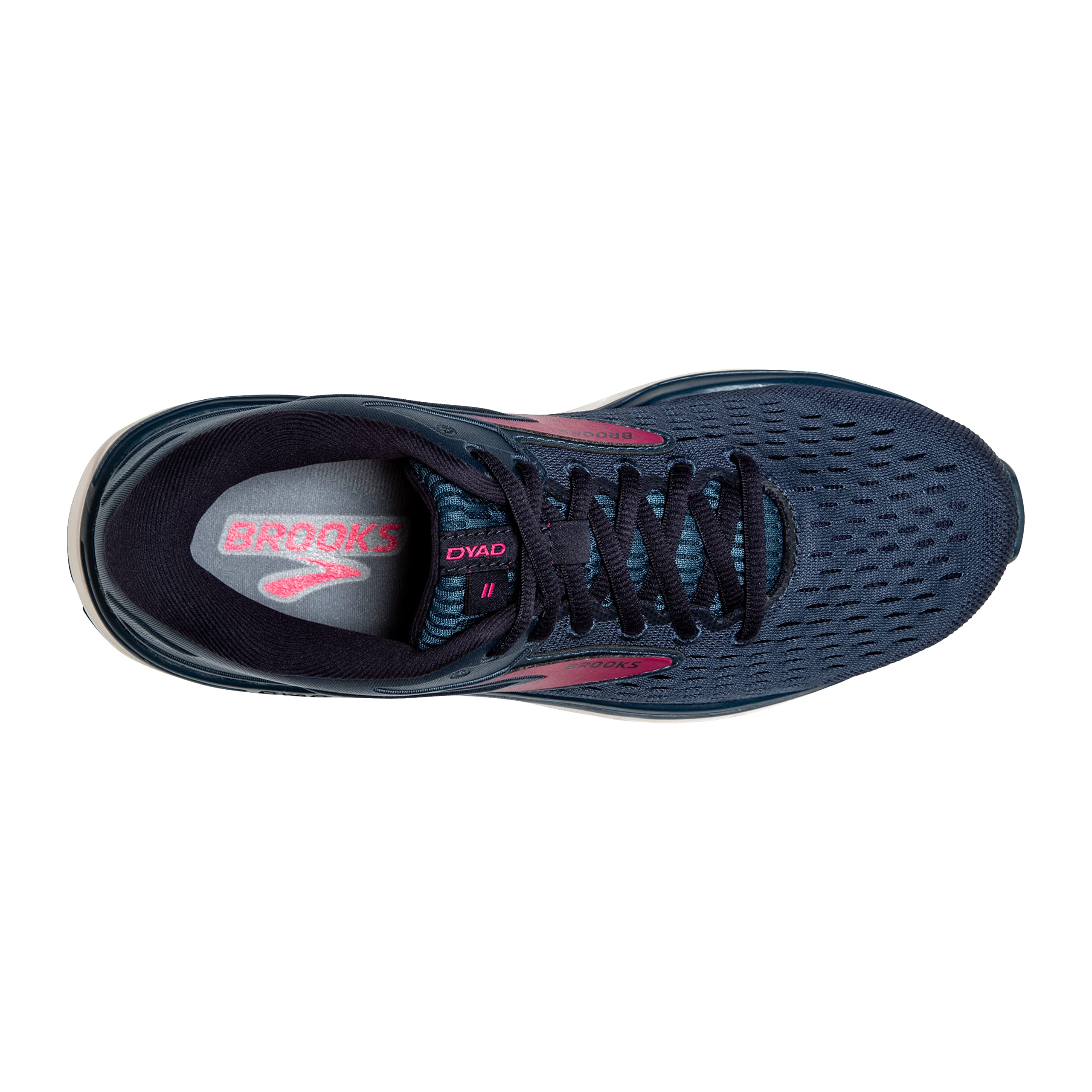 Brooks Women's Dyad 11 Running Shoe - Blue/Navy/Beetroot - 11 Wide