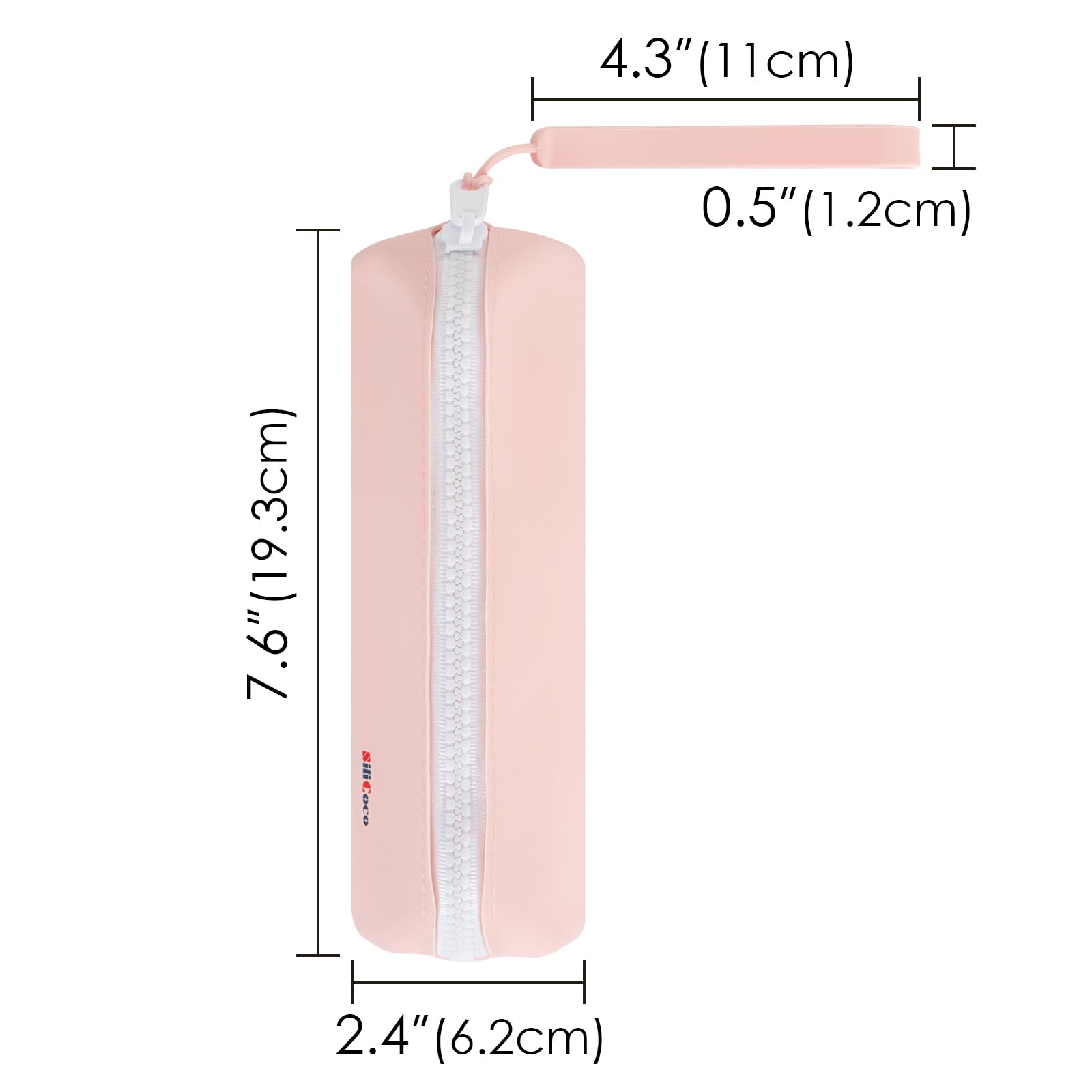 DODAMOUR 2 Pack Silicone Pen Case, Ballpoint Pen Pencil Protective Organizer, Waterproof Portable Pen Bag Pouch, Pink