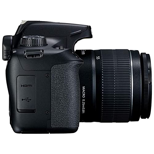 Canon EOS 4000D (Rebel T100) DSLR Camera w/Canon EF-S 18-55mm F/3.5-5.6 Zoom Lens+ Case + 64GB Memory(28pc Bundle)