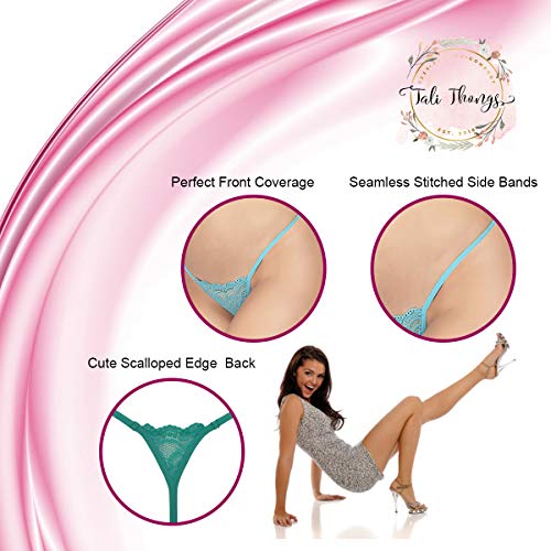 Low Rise Medium Thongs Women's Sexy Lace Thong T Back Cotton G-String Panties