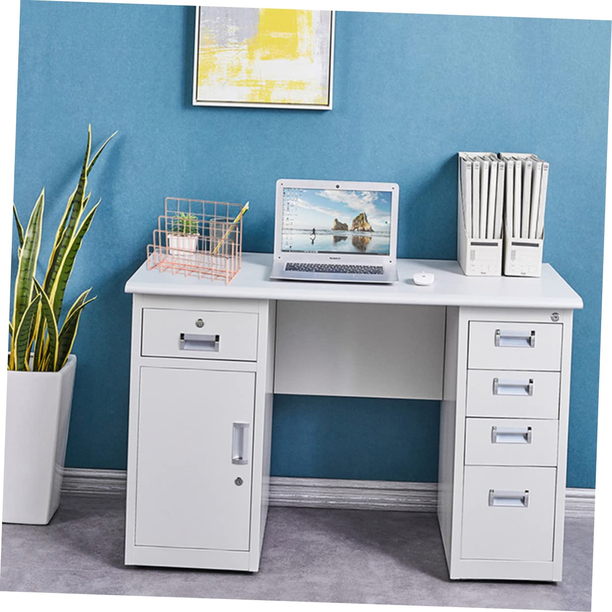 Ciieeo 1pc Letter Rack File Rack Desktop Iron Storage Rack Office File Document Folder File Manager Letter Holder Rack Bookshelf for Office Metal File Organizer Vinyl Records Paper