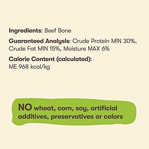 Pet 'n Shape Beef Bone Dog Treats - Made & Sourced in the USA Chewz - Large, 2 Count