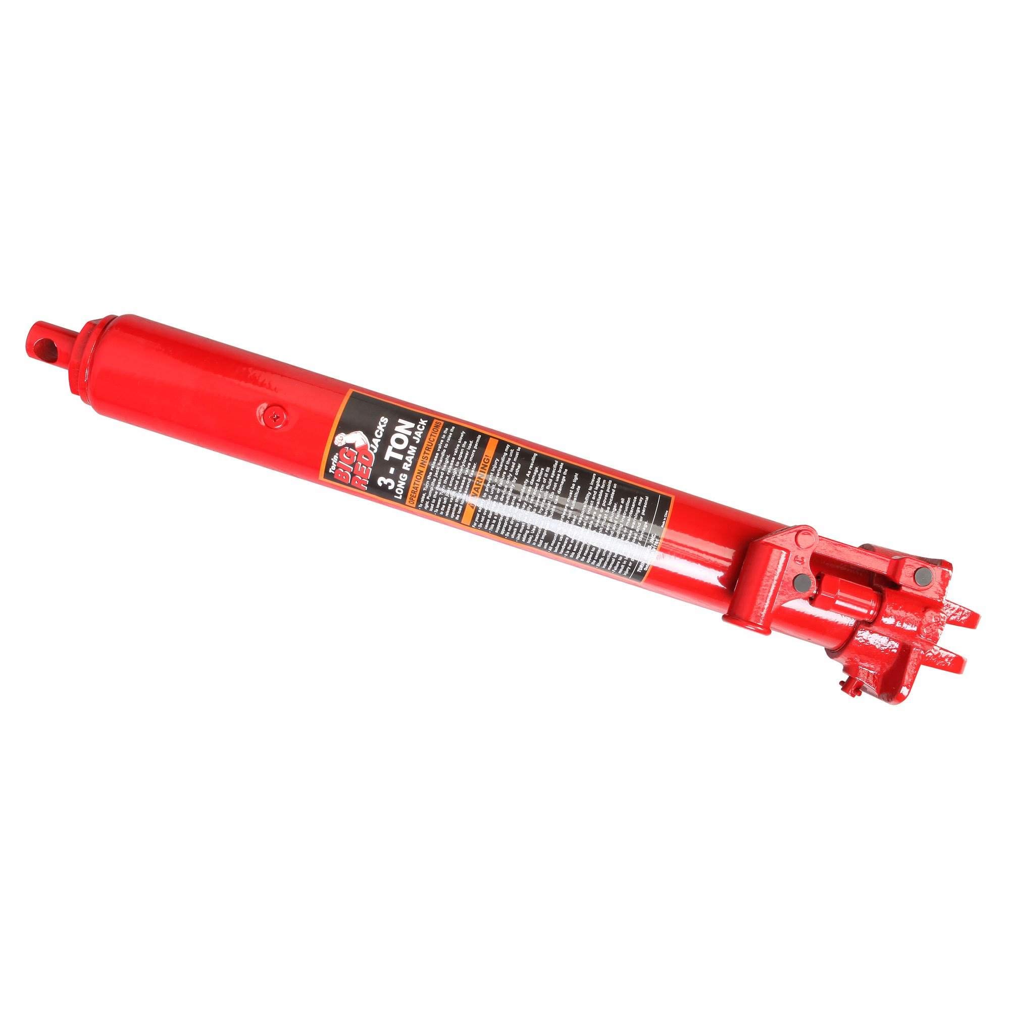 BIG RED T30306 Torin Hydraulic Long Ram Jack with Single Piston Pump and Clevis Base (Fits: Garage/Shop Cranes, Engine Hoists, and More): 3 Ton (6,000 lb) Capacity, Red