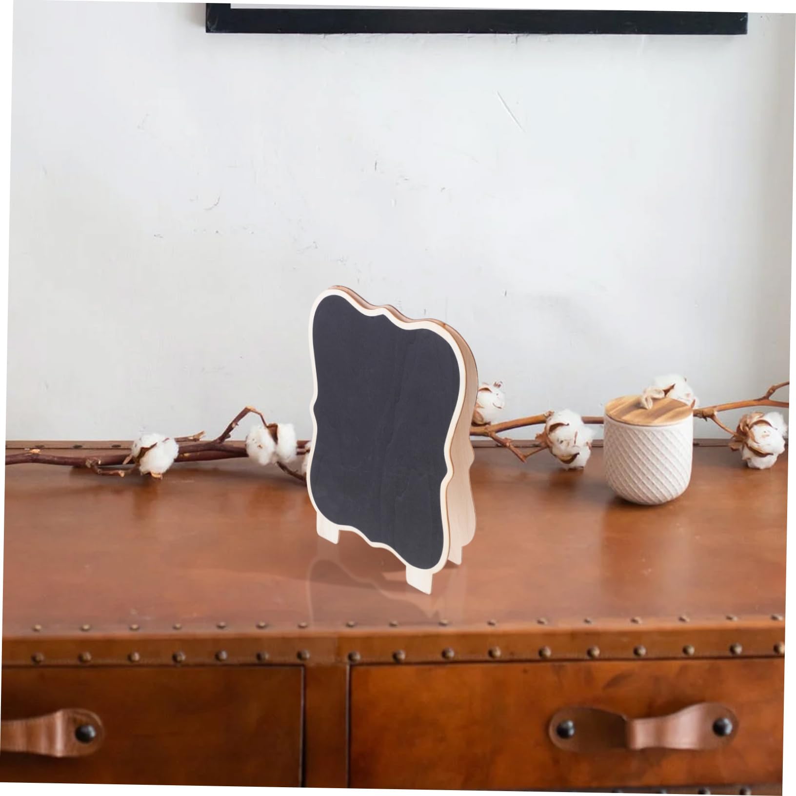 Ciieeo 2pcs Small Blackboard Food Signs Blackboards Chalkboard Table Tent Sign Easel Menu Board Rustic Chalkboard Sign Two- Sided Graffiti Blackboards Erasable Note Office Wooden