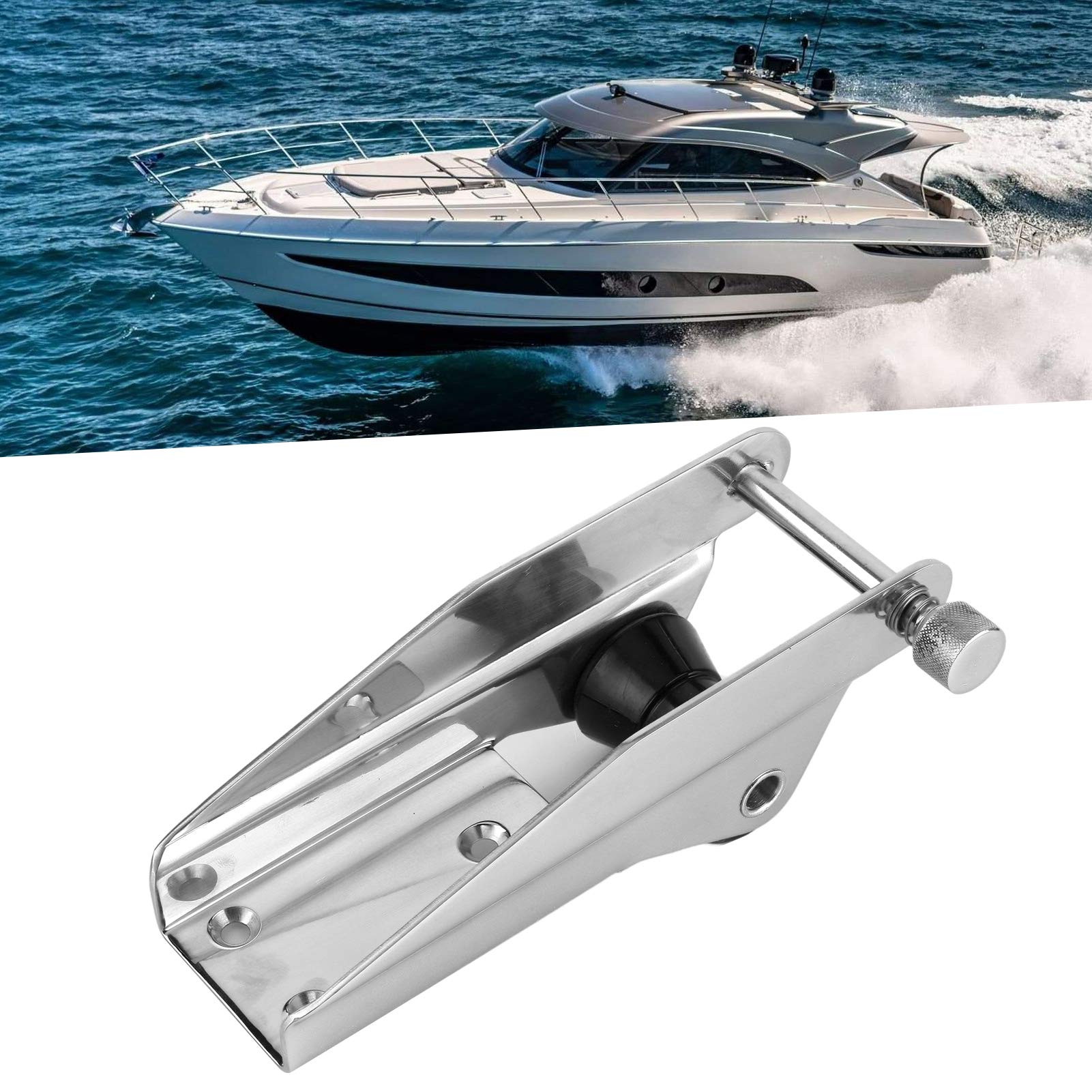Boat Anchor Roller 7.88in Anchor Roller Fixed Bracket 316 Stainless Steel Marine Boat Docking Hardware Accessories 316 Stainless Steel