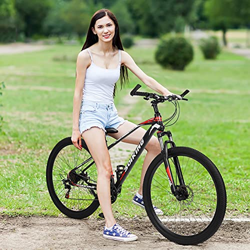 Chance Bicycle 29-Inch 21-Speed High Carbon Steel, Front and Rear Disc Brake Mountain Bike Mini Bikes Adults Fast
