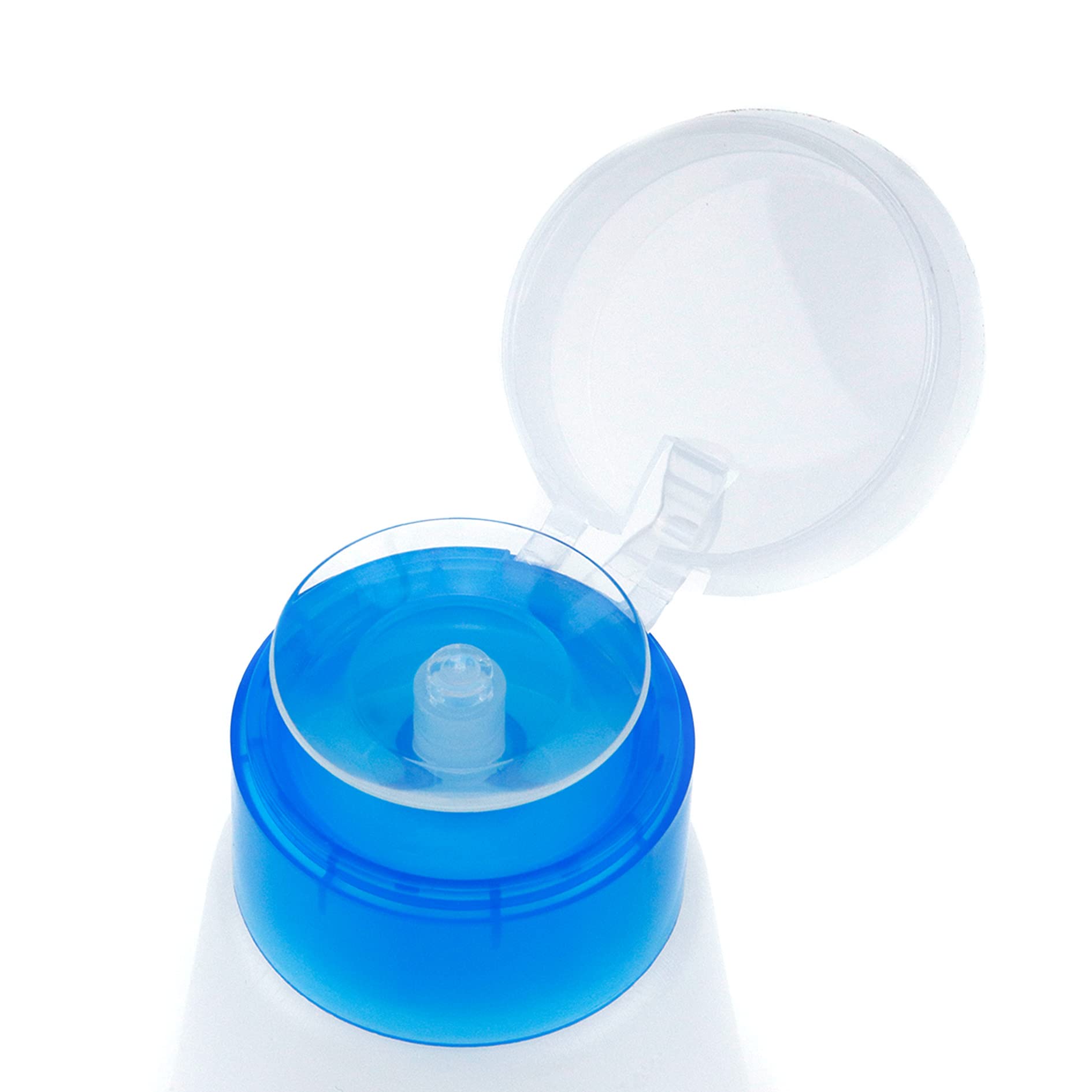 Crapyt 3 Pack Press Top Bottle 2.20"×4.33 Push Down Liquid Pumping Dispenser Empty Erlenmeyer Flask 1-Touch Liquid Dispenser Pump with Metal Cap and Scale