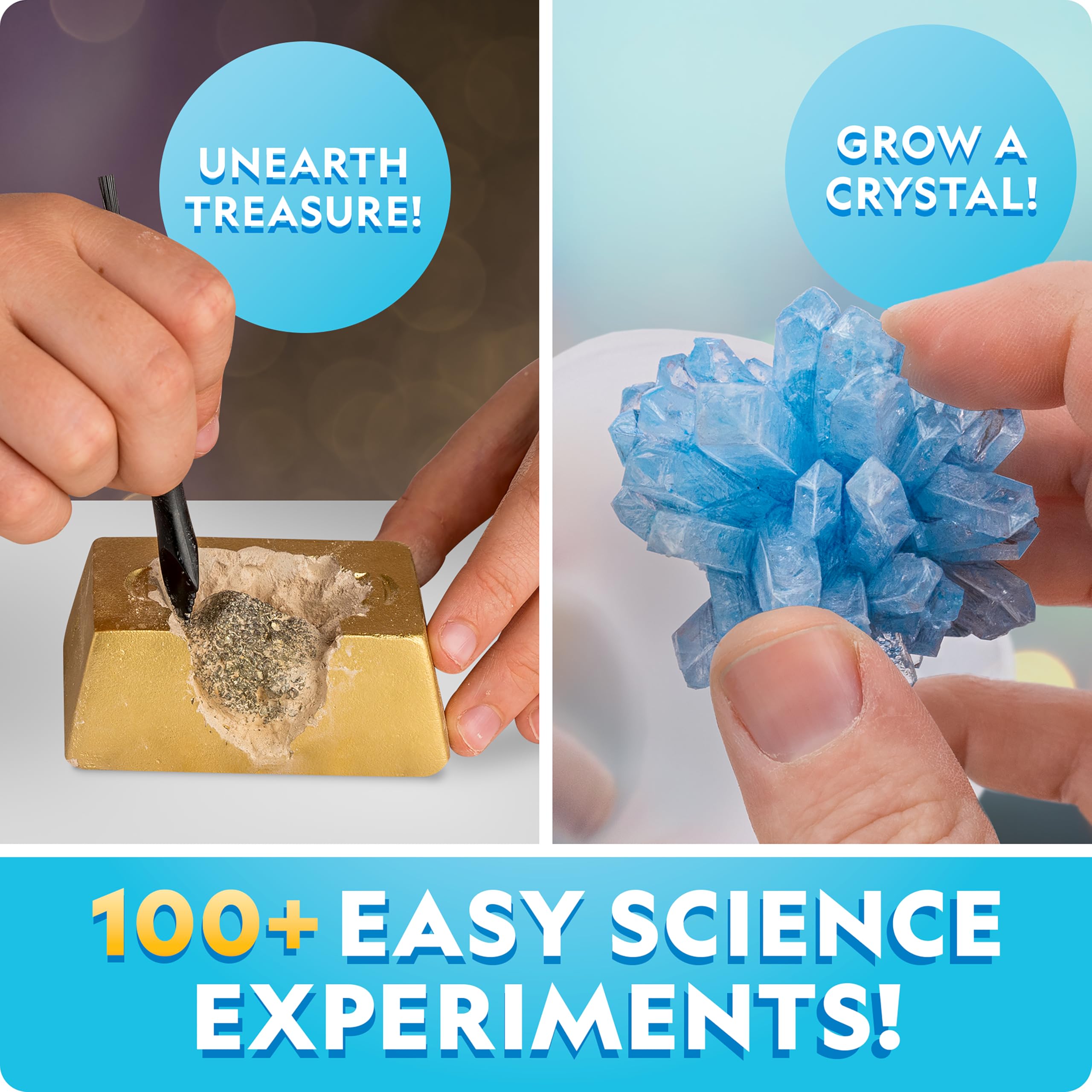 NATIONAL GEOGRAPHIC Earth Science Kit β 100+ Science Experiments & Activities for Kids, Crystal Growing, Volcano Science Kit, Rock Collection, STEM Project Toy for Boys & Girls (Amazon Exclusive)