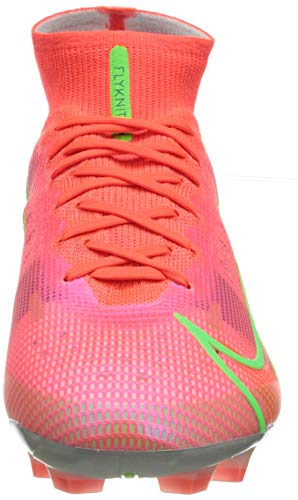 NIKE Unisex Superfly 8 Elite FG Soccer Shoe, BRT Crimson MTLC Silver Indigo Burst White Rage Green, 12 US Men