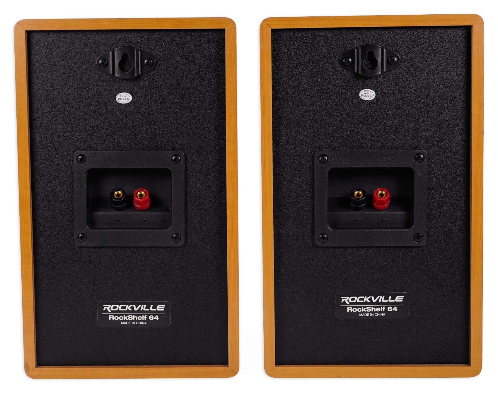 Rockville (2) RockShelf 68C 400w Wood 6.5"" Home Theater Bookshelf Speakers/8 Ohm, ROCKSHELF 68C V2