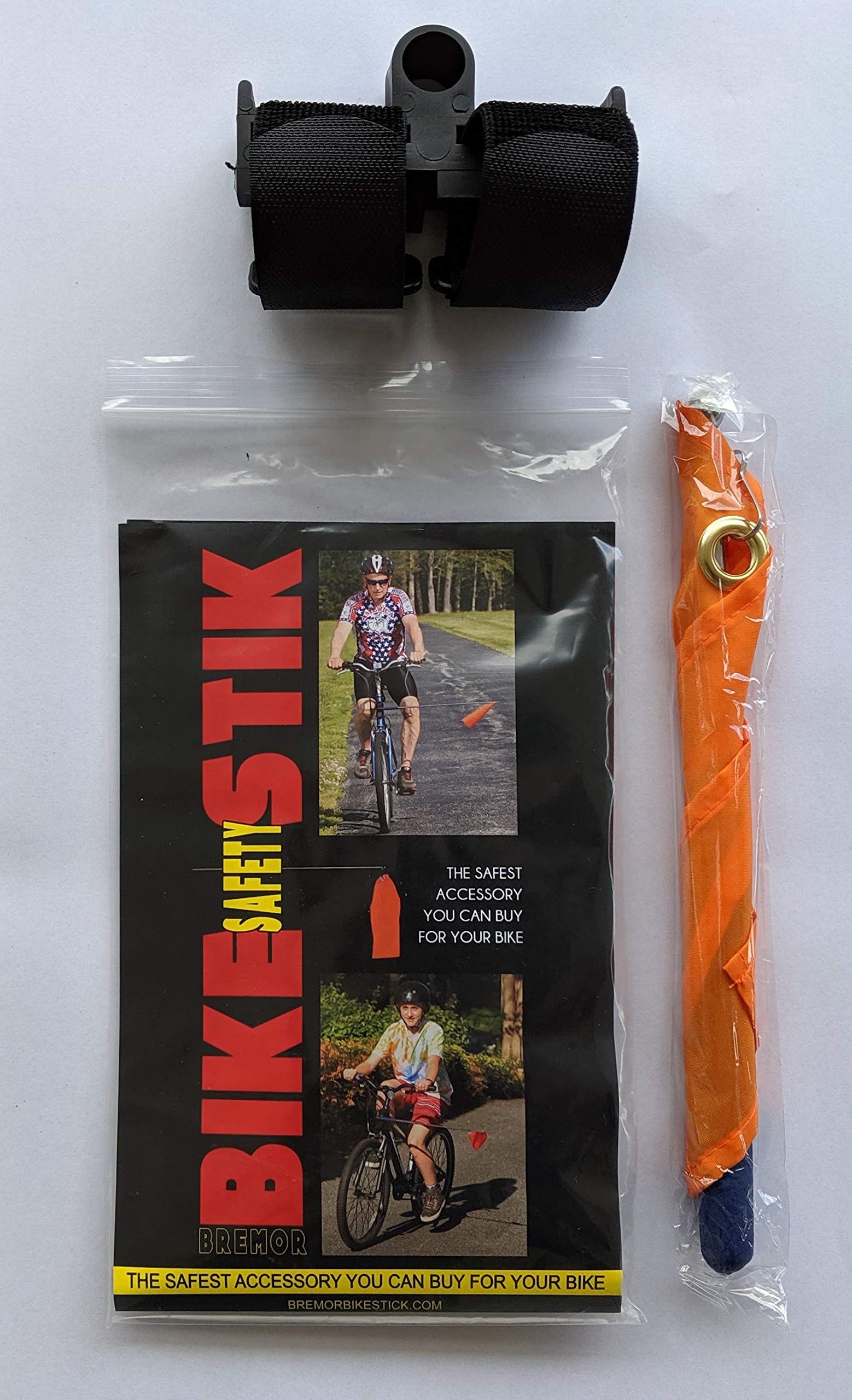 BREMOR Bike Safety Stik with Neon Flag and 1 Meter Telescoping Rod
