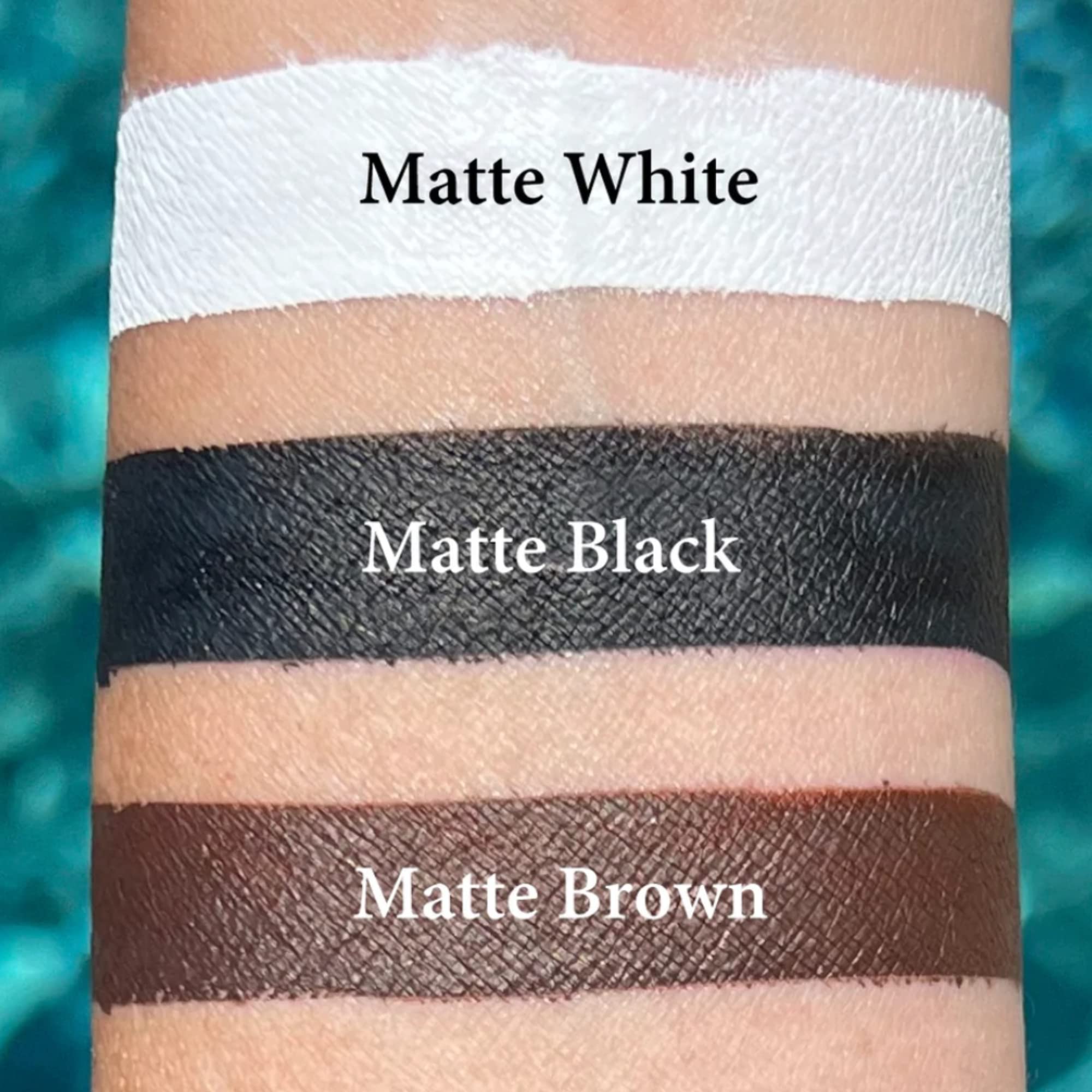 Cake Eyeliner with Applicator Brush - Water Activated Dry Pressed Eyeliner - Long-Lasting, Vibrant Color, Smudge Resistant - Vegan Cruelty Free Paraben Free (Matte Black)