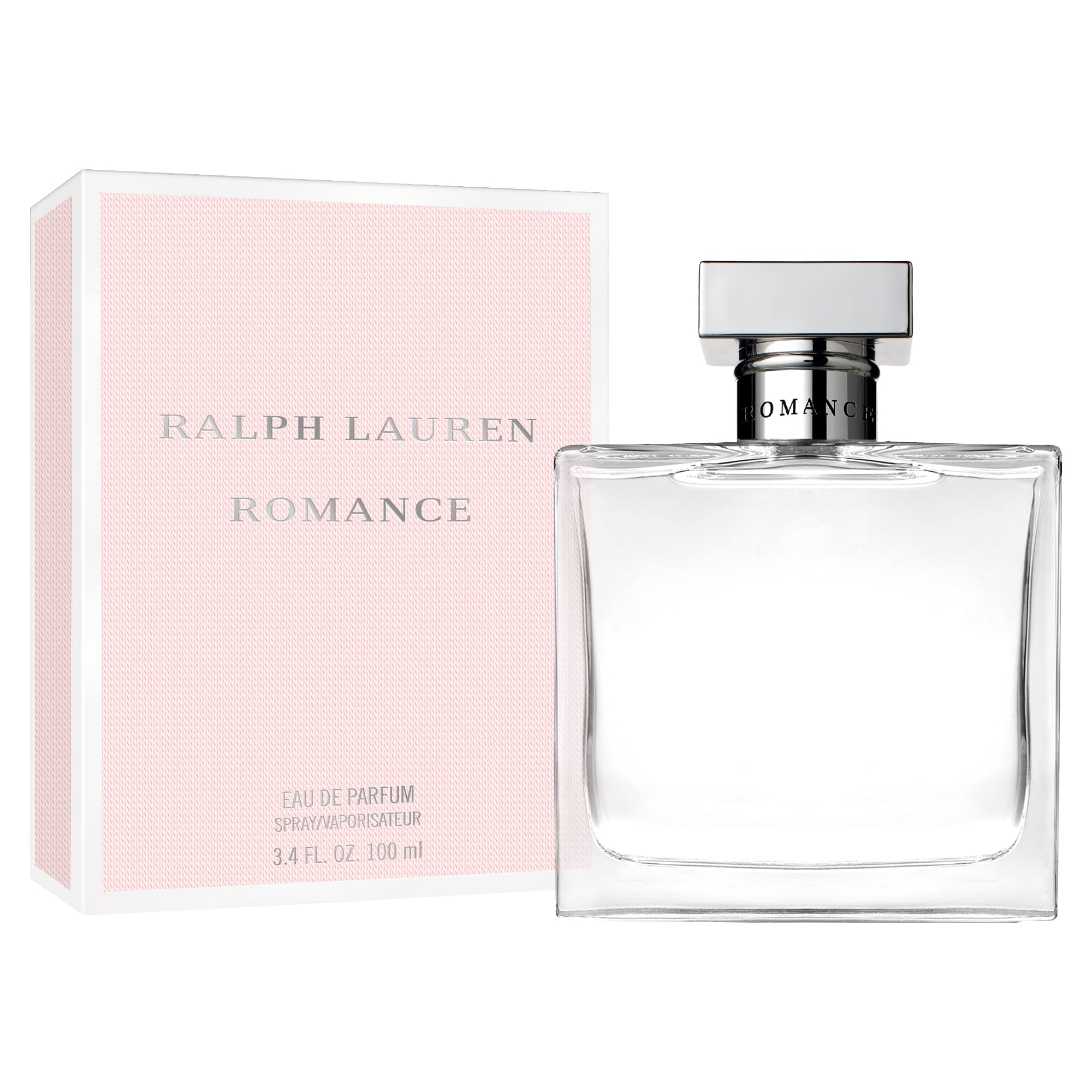 RALPH LAUREN FRAGRANCES Romance - Eau de Parfum - Women's Perfume - Floral & Woody - With Rose, Jasmine, and Berries - Medium Intensity - 3.4 Fl Oz