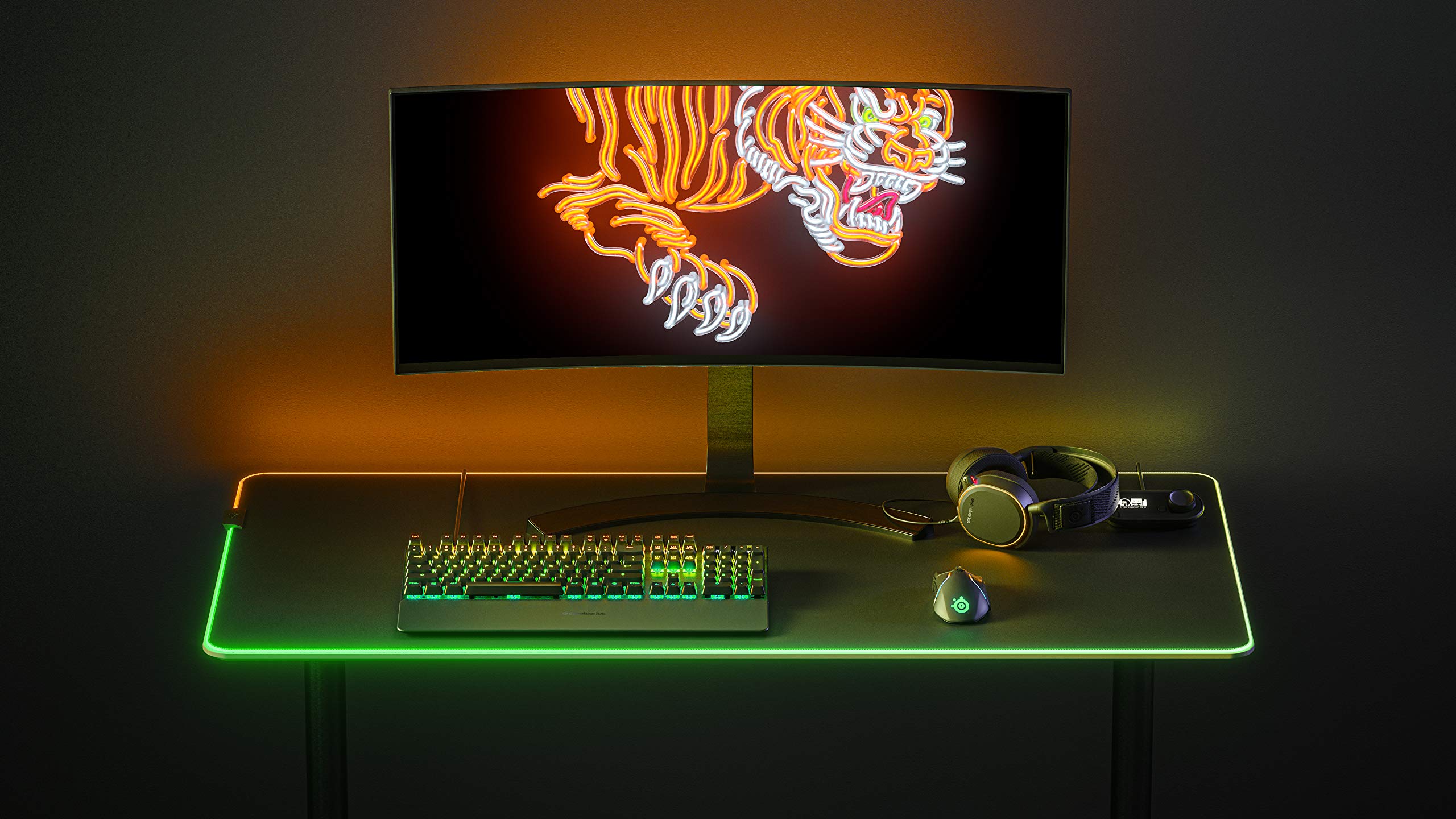 SteelSeries QcK Prism RGB Gaming Mouse Pad - 3XL Cloth - Optimized For Gaming Sensors - Maximum Control