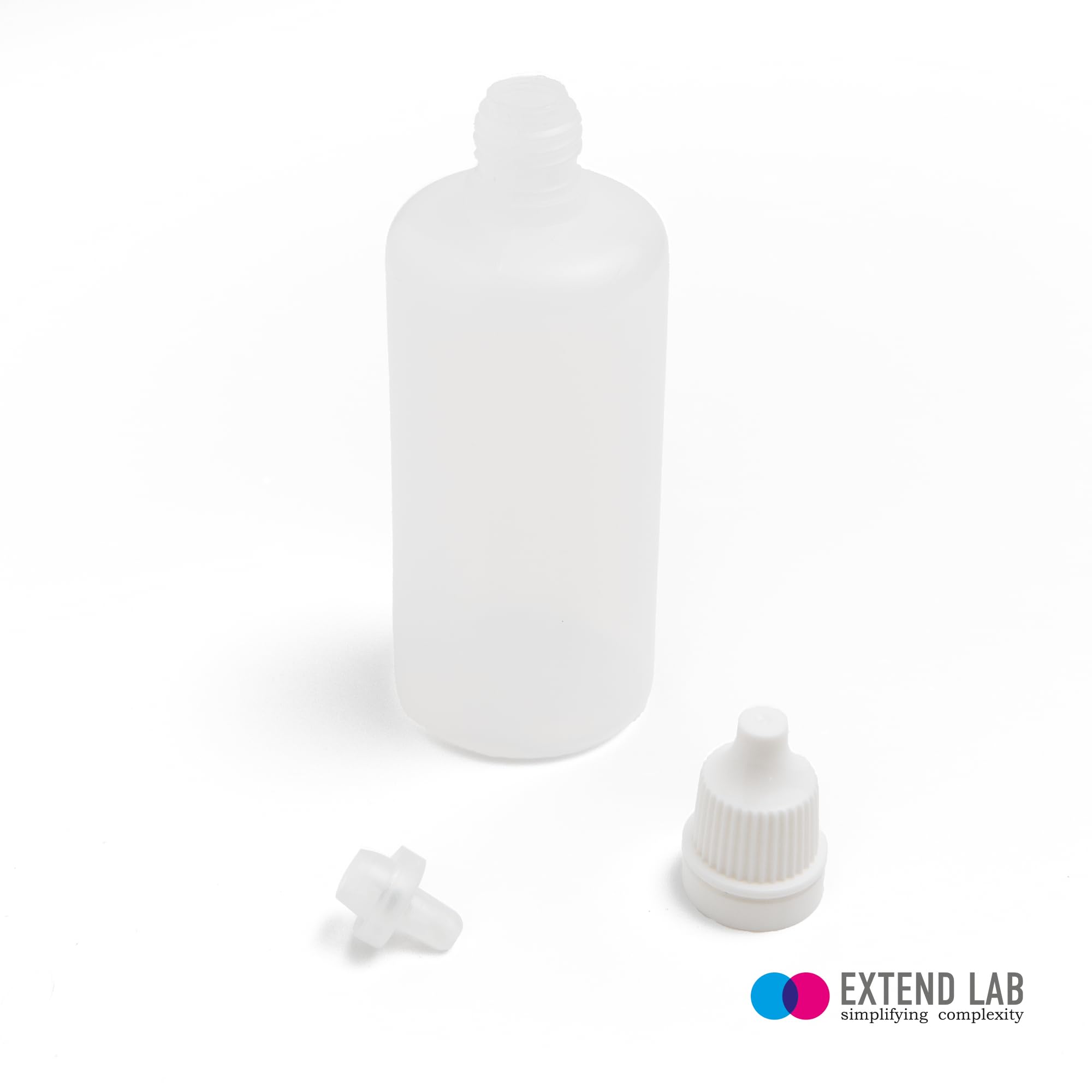 EXTEND LAB Plastic Dropper Bottle - Squeezable Eye Dropper Bottles - Refillable Mini Dropper Bottles with Srew Cap - Ideal for Essence, Oil and More - 60ml, 5 PCS