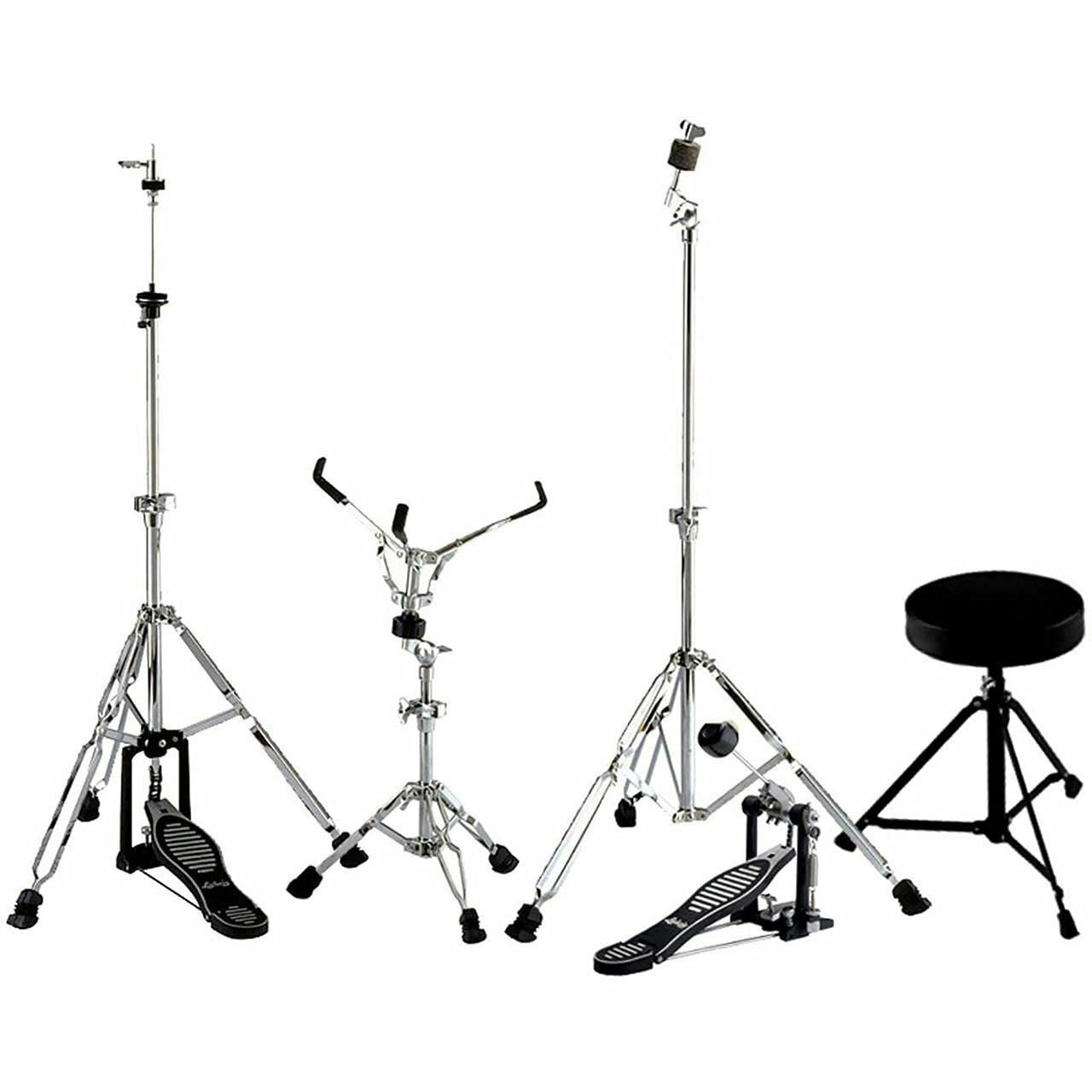 Ludwig Accent Drive 5-Pc Drum Set, Red Sparkle - Includes: Hardware, Throne, Pedal, Cymbals, Sticks & Drumheads